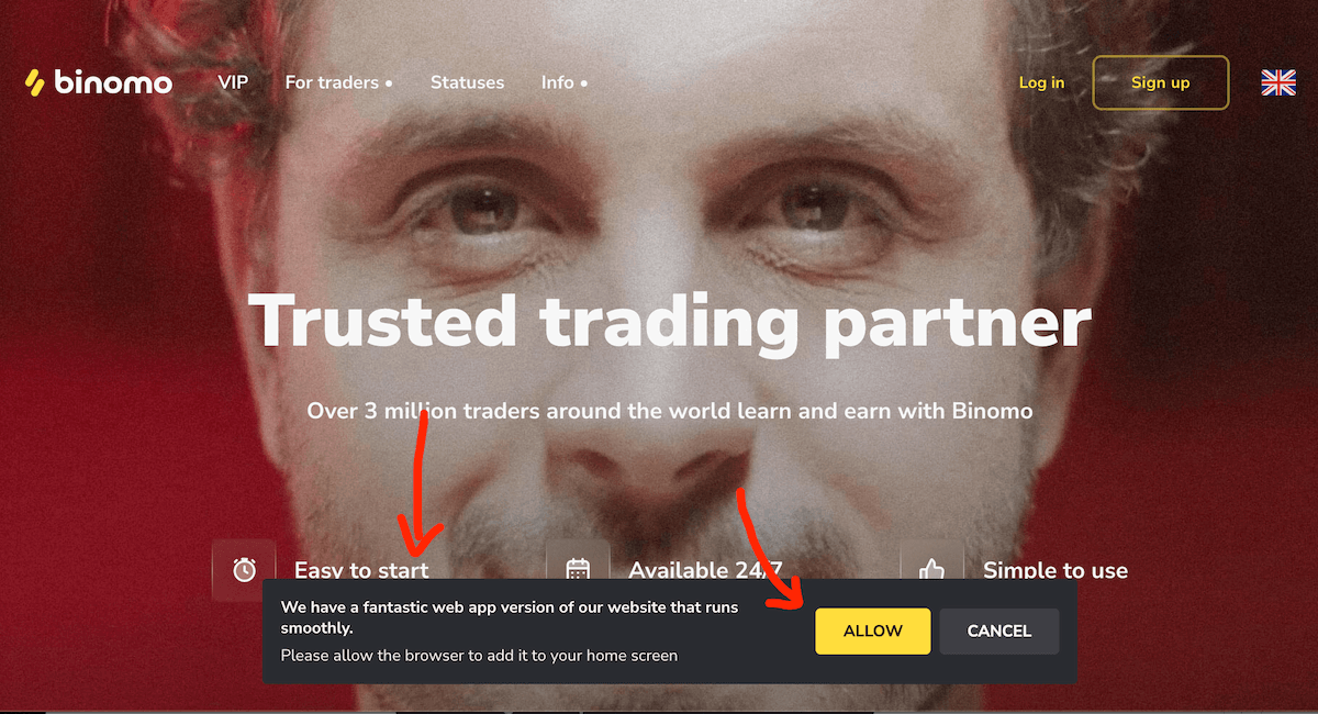 Cómo descargar la aplicación Binomo para PC y Android APK